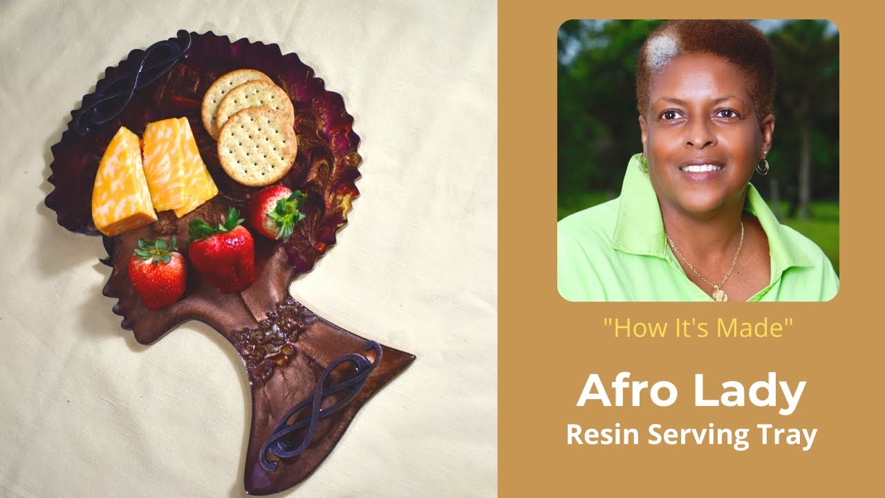 #1 Creating Afro Lady Serving Tray - YouTube