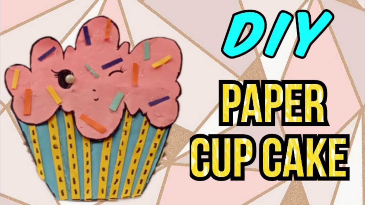 How to make paper cupcake | Cupcake paper craft | Crafts for kids ...