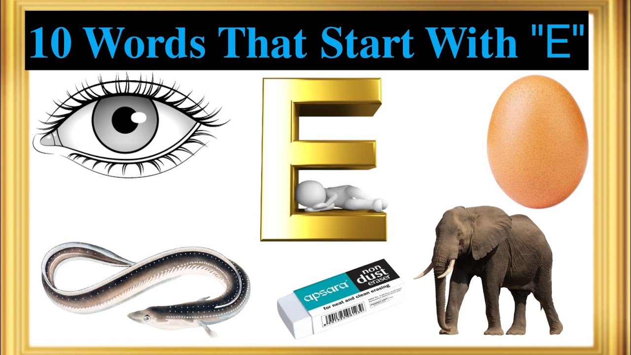 WORDS THAT START WITH Ee | 'e' Words | Phonics | Initial Sounds | LEARN ...