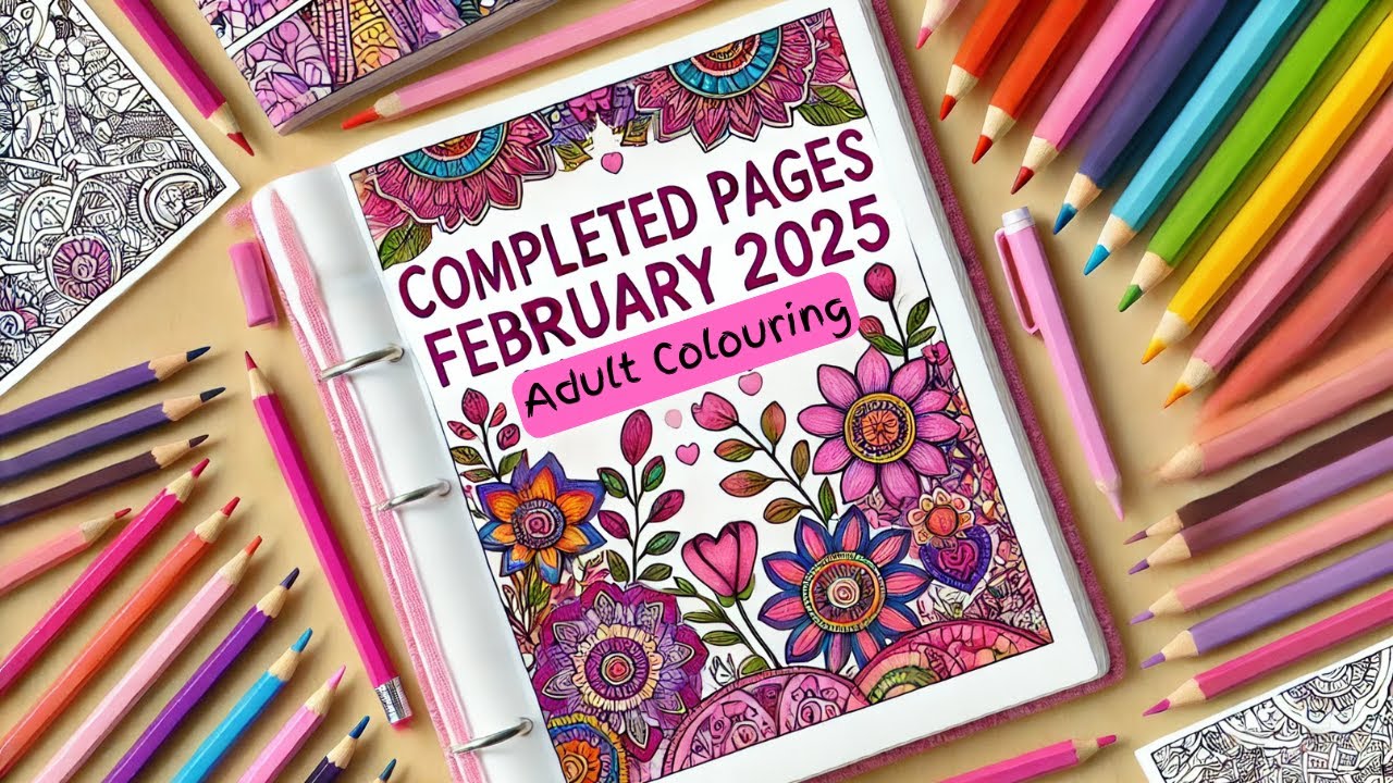 📖 Completed Pages | February 2025 – Adult Colouring - YouTube