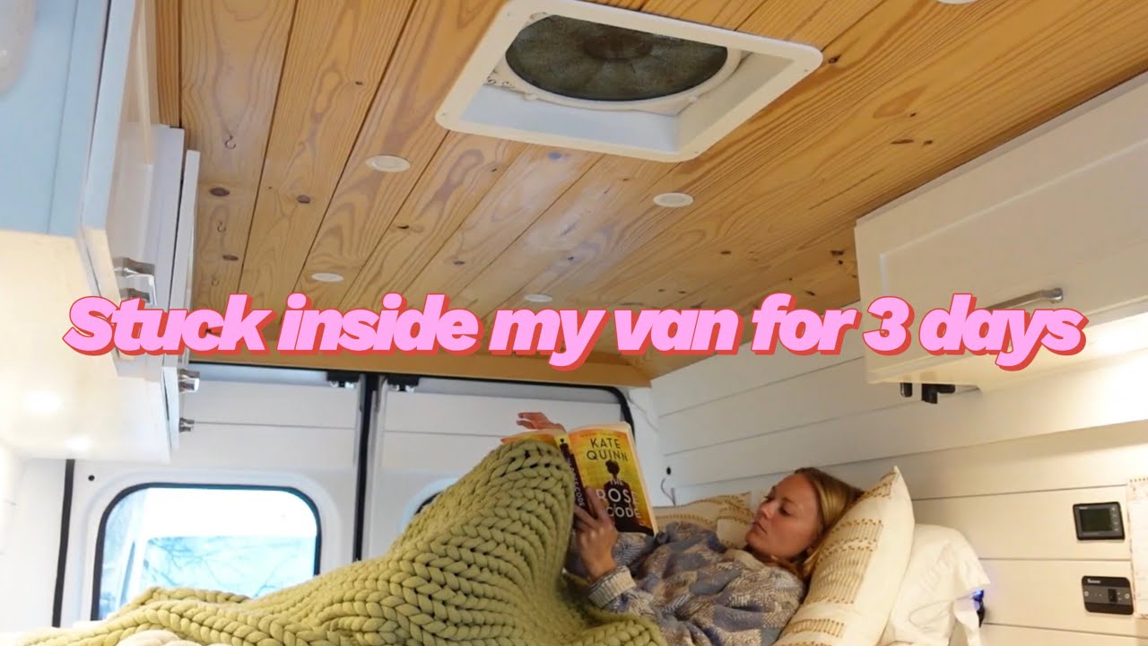 Stuck in my van for three days... surviving the snow and rain - YouTube