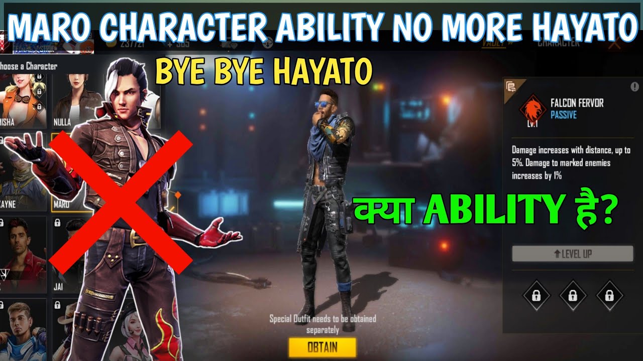 NEW MARO CHARACTER ABILITY IN FREE FIRE |NEW MARO CHARACTER SKILL TEST ...