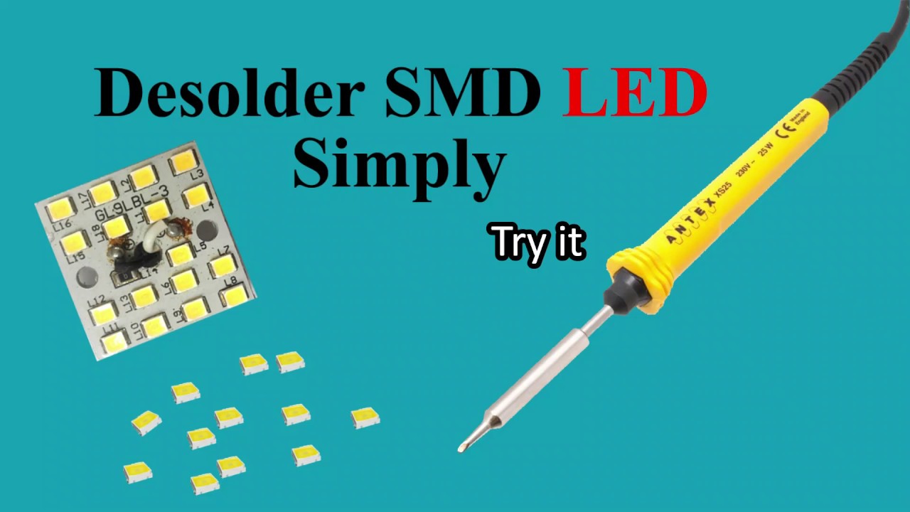 Desoldering SMD LED - YouTube