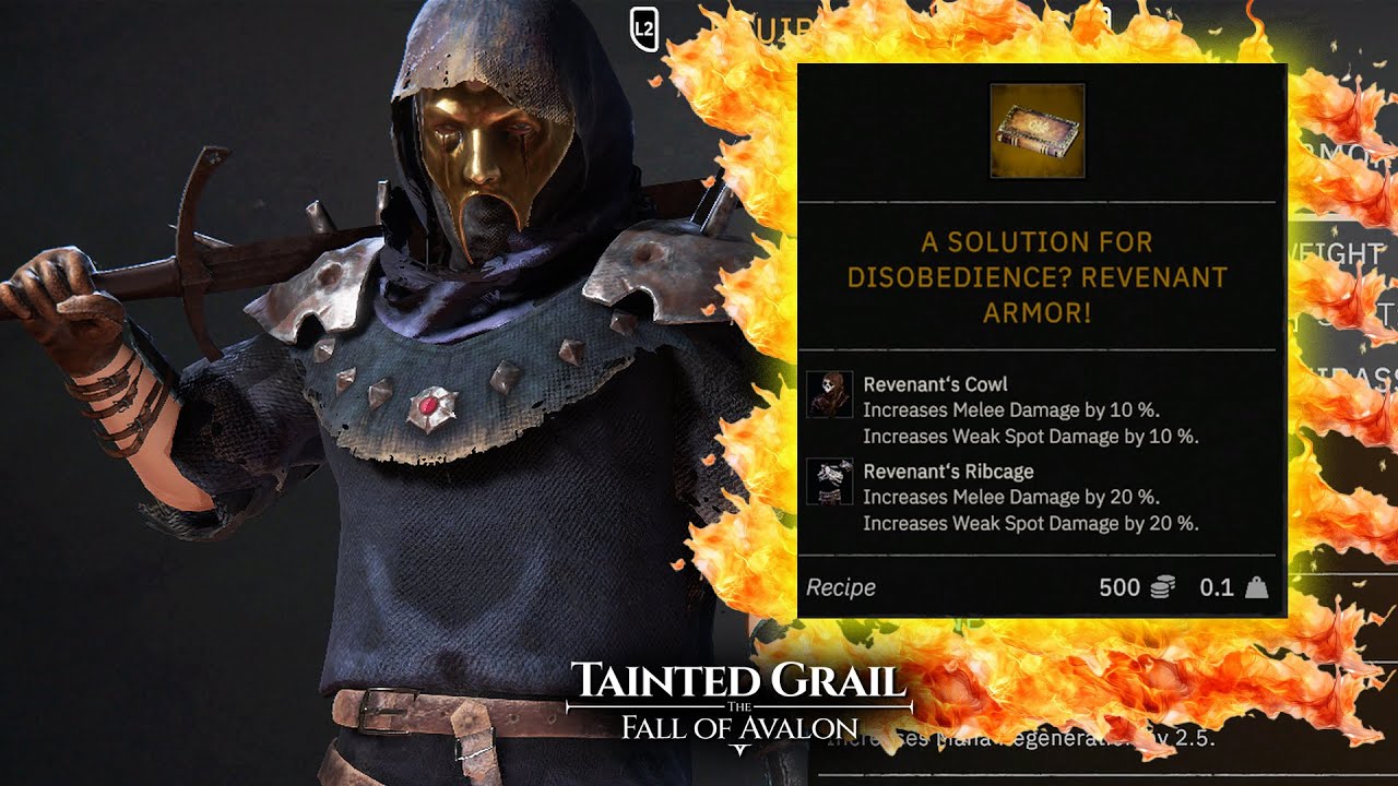 How To Get The Revenant Armor Set Recipe In Tainted Grail Fall Of The ...
