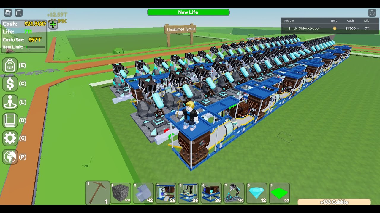 How To Make Huge Auto Farm Diamond (EASY!)? [Life:711] in Roblox ...