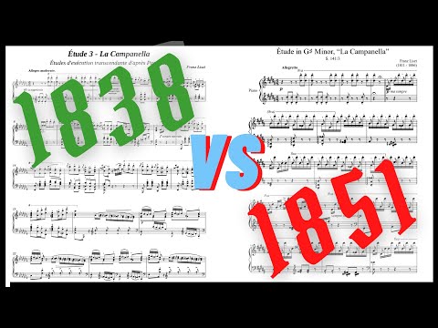 La Campanella Original 1838 VS 1851 (Sheet Music)