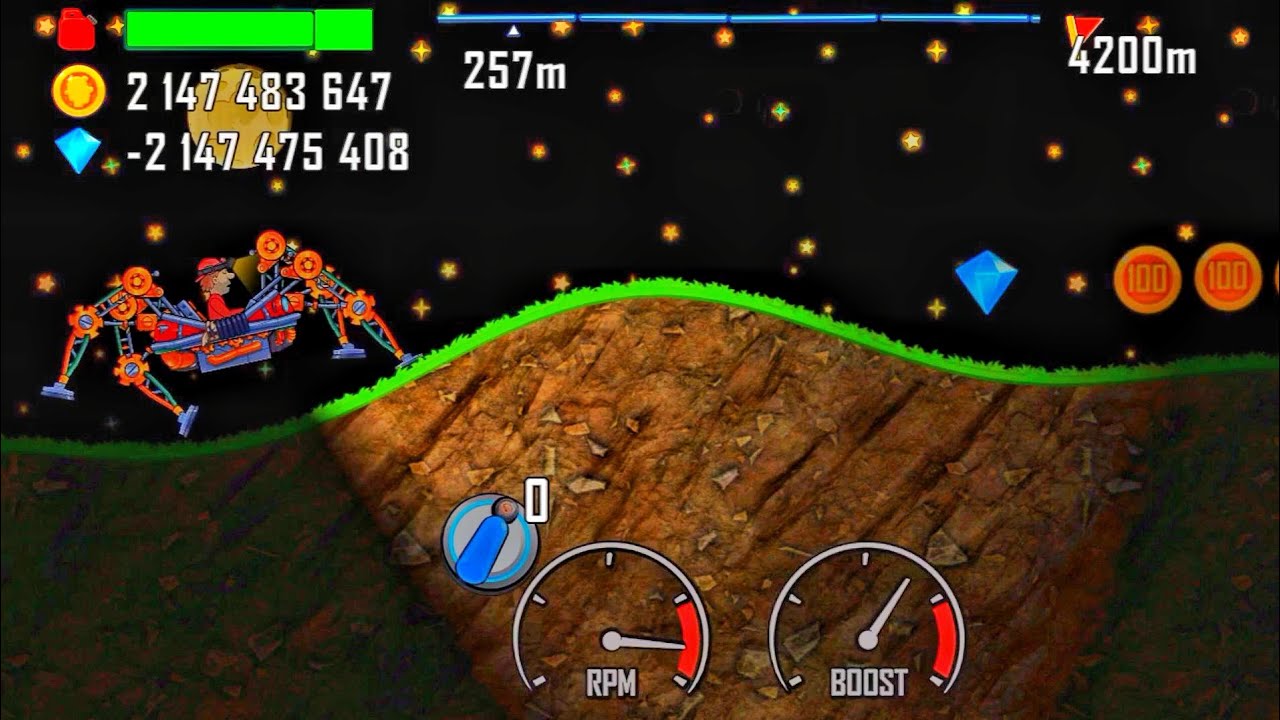 hill climb racing - carantula on night 🌃 | android iOS gameplay #522 ...