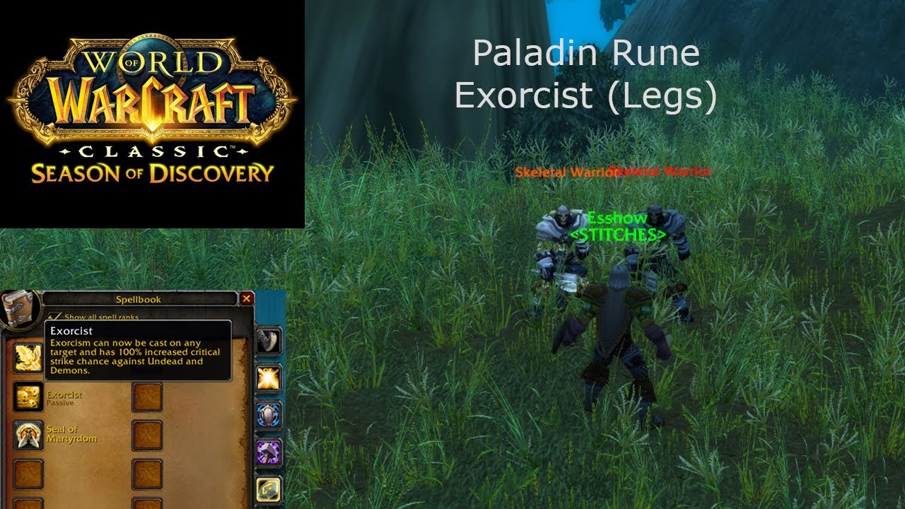 World of Warcraft | Season of Discovery | Paladin Runes | Exorcist Rune ...