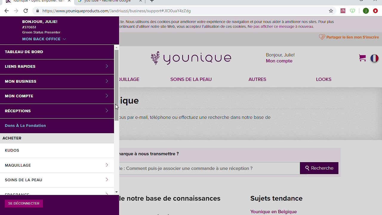 Comment contacter le support Younique - YouTube