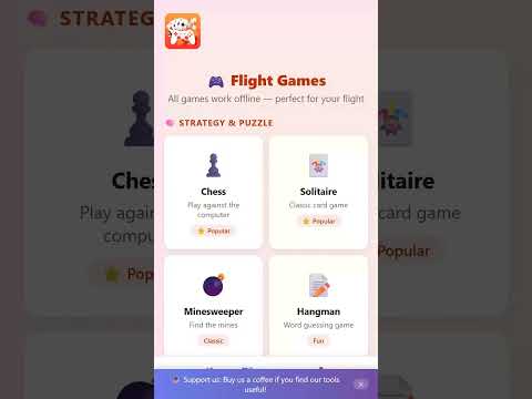 Flight Games Showcase — Free Online Tool | Kiwi Simple