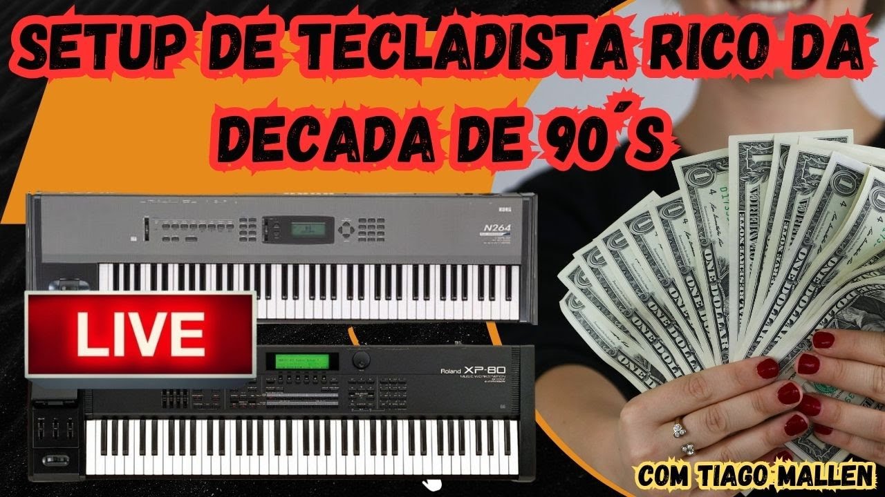 LIVE SETUP DE RICO DA DECADA DE 90´S (KORG N264 E ROLAND XP-80) COM ...