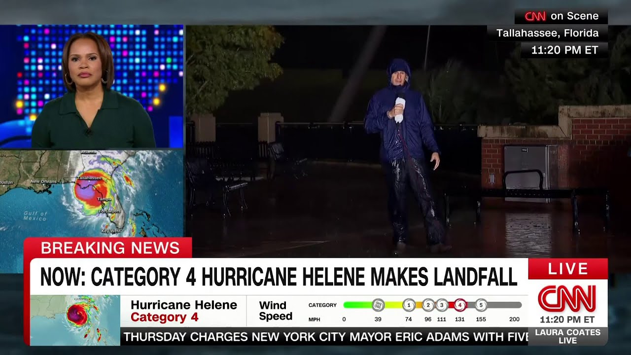 Hurricane Helene makes landfall | CNN | 11:20p ET - Sept 26 - YouTube