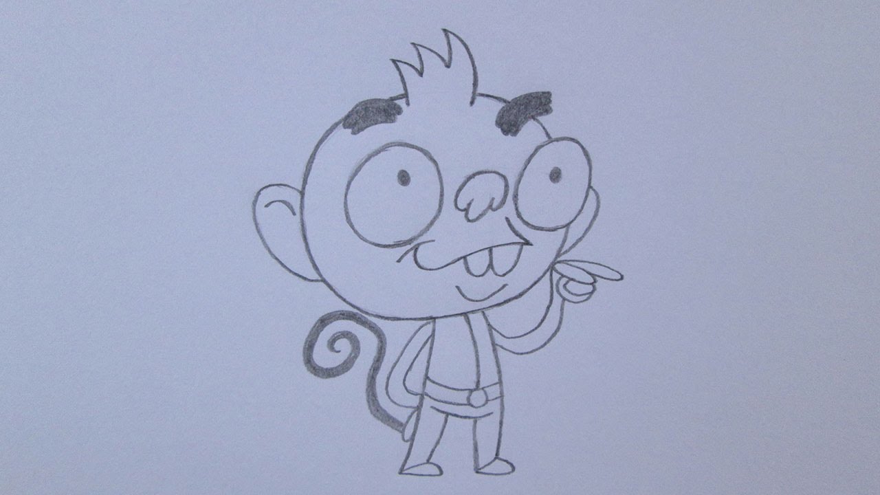 How to draw Wally from Rocket Monkeys - YouTube