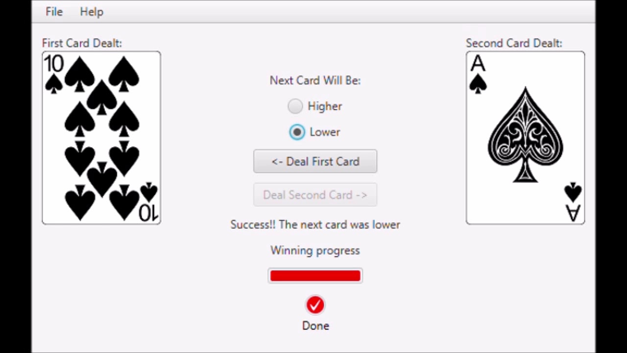 Java High Low Card Game - YouTube