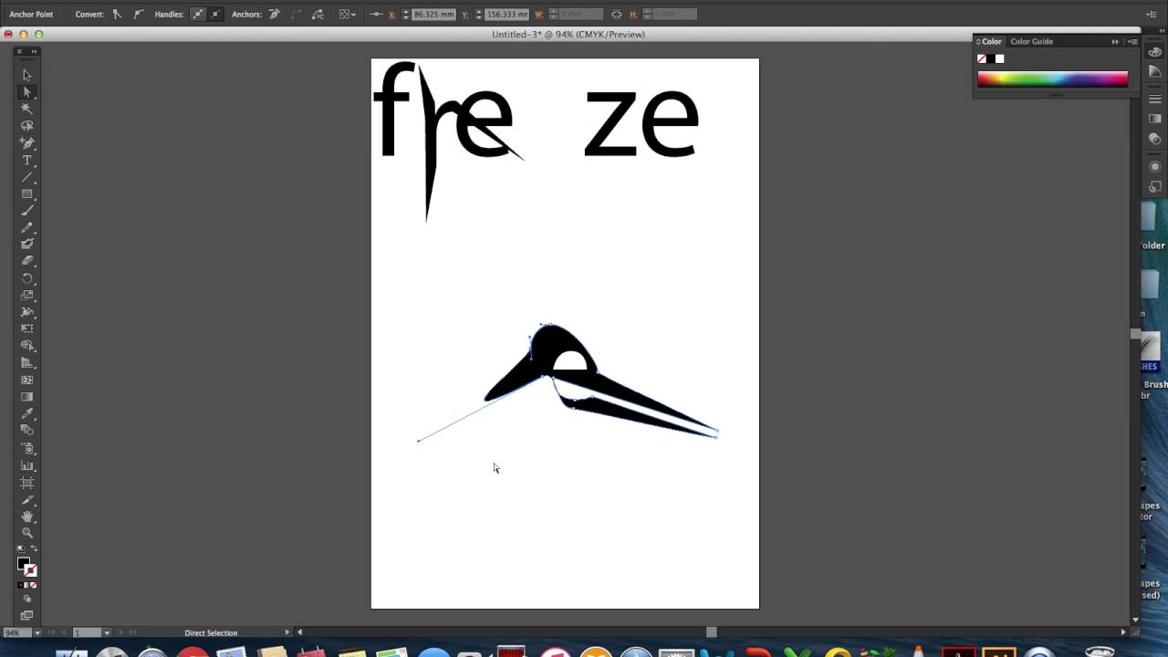 Manipulating individual letters using Adobe Illustrator - YouTube