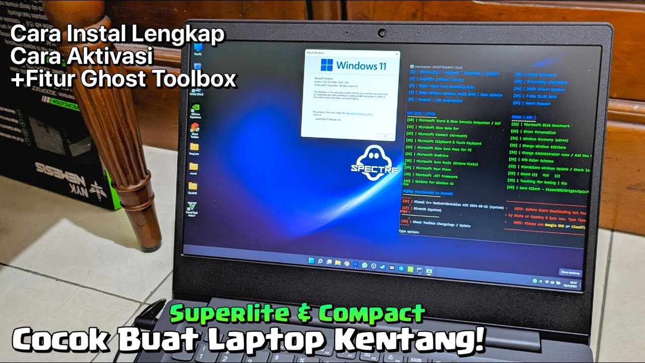 Cara Install Lengkap Windows 11 Pro Ghost Spectre - Cocok buat Gaming ...