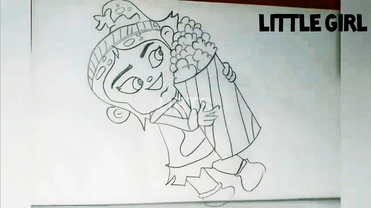 Drawing cartoons easy step by step Little girl - YouTube