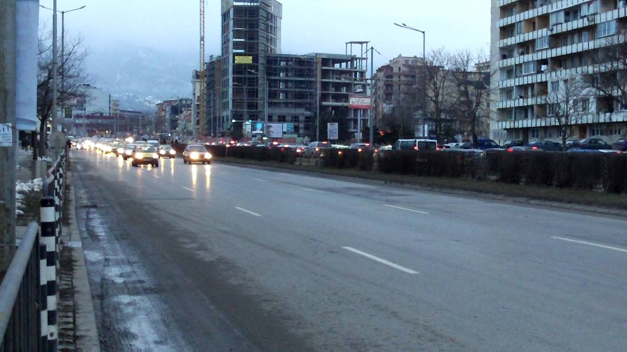 Sofia blvd Bulgaria traffic - YouTube