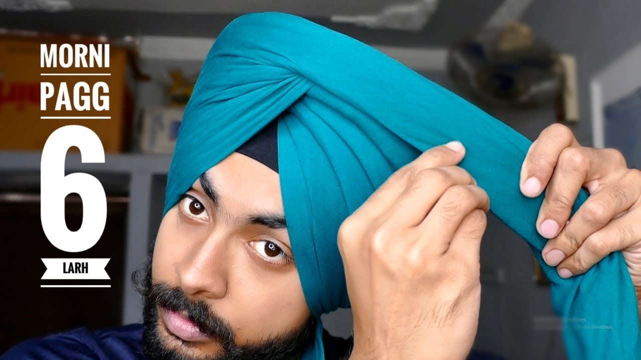 Morni Pagg 6 Pech | Turban Tutorial | How To Tie Morni Pagg - YouTube