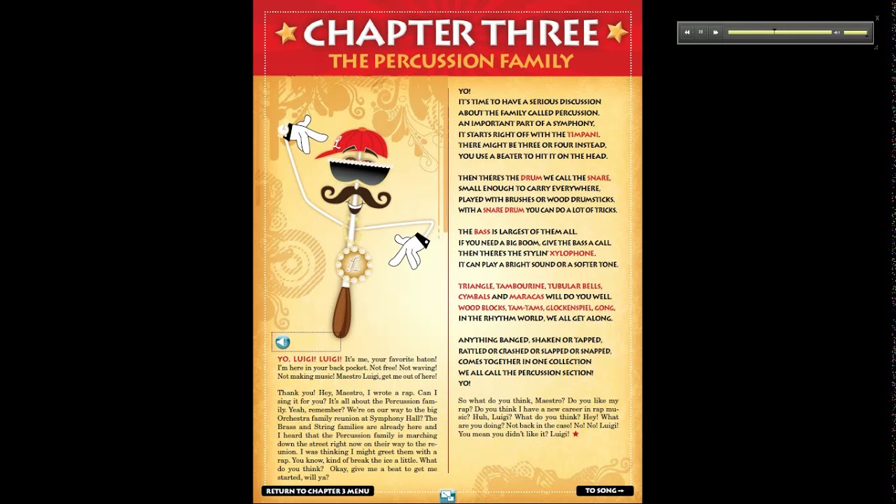 Luigi's Baton Chapter 3 Story - Percussion Family - YouTube