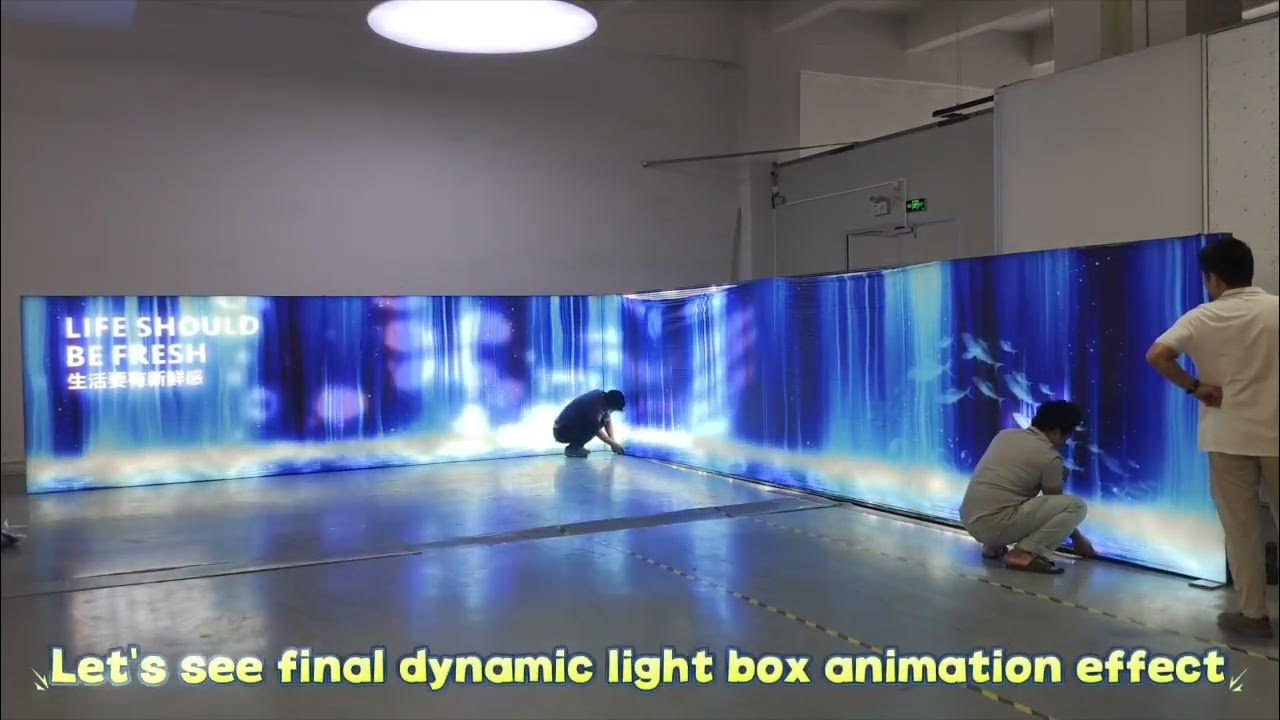 Dynamic light box customization service - YouTube