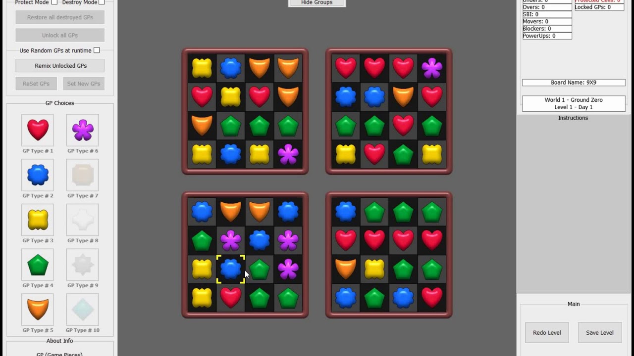 Match 3 Editor-Load Level Mode - YouTube