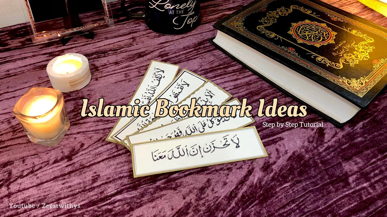 How to make Islamic Bookmarks || Easy DIY Bookmark Ideas - YouTube