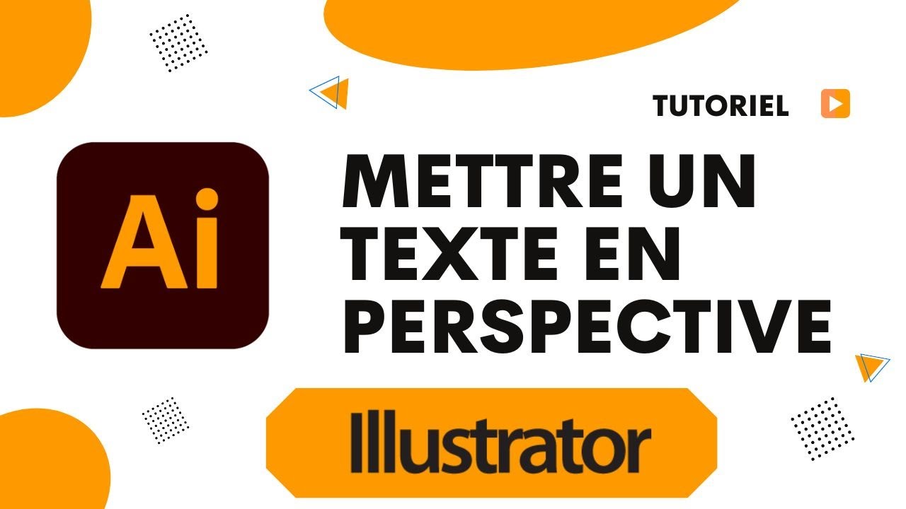 Comment mettre un texte en perspective sur Illustrator - YouTube