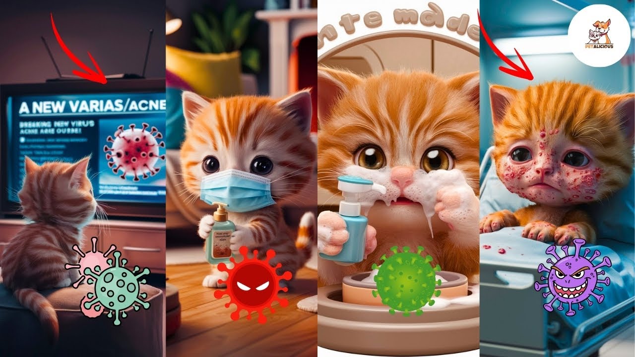 A New Virus Attacks a Kitten! 😿🦠 | #virus #kitten #cat #petlover # ...
