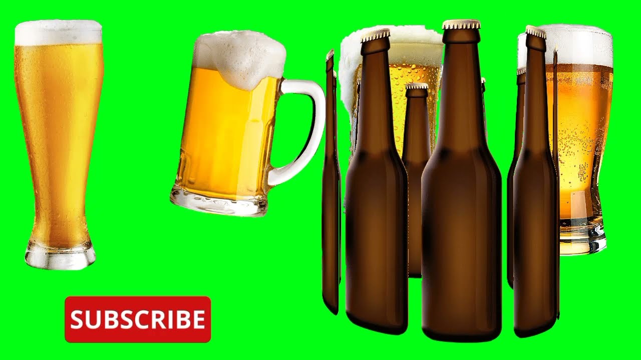 Beer Bottle and glass nice | Green screen bottle | bottle and glass ...