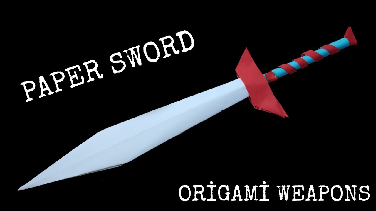 How to make a Paper Sword | Origami Weapons (Easy Paper Sword) - YouTube