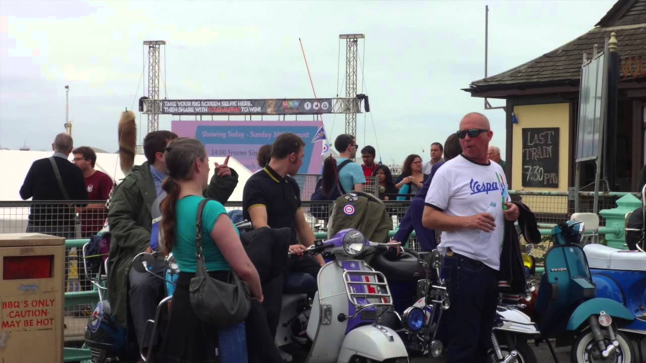 Brighton 2015 Mod Scooter Rally Weekender - YouTube