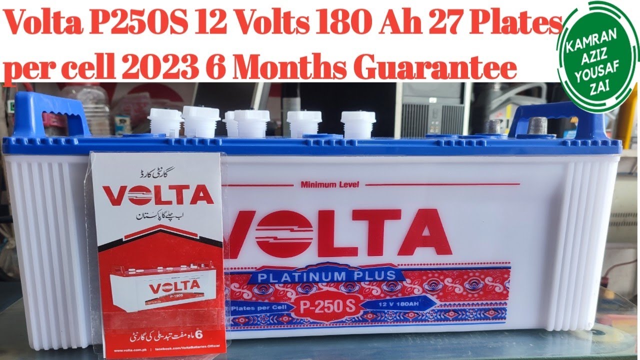 Volta P250 12 Volts 180Ah 27plates per cell||Volta P250 27; Plates per ...