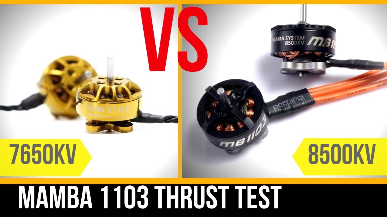 Mamba 1103 8500KV // Thrust and Efficiency Results - YouTube