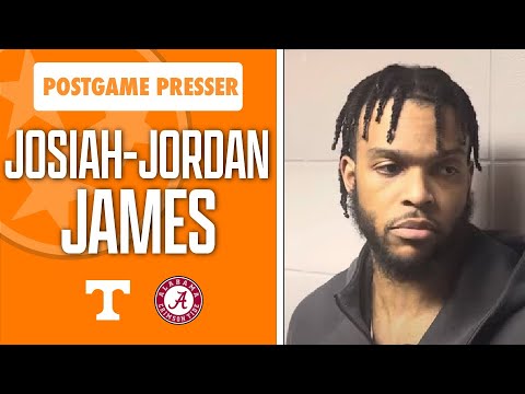 Tennessee basketball's Josiah-Jordan James talks after the Vols bounce ...