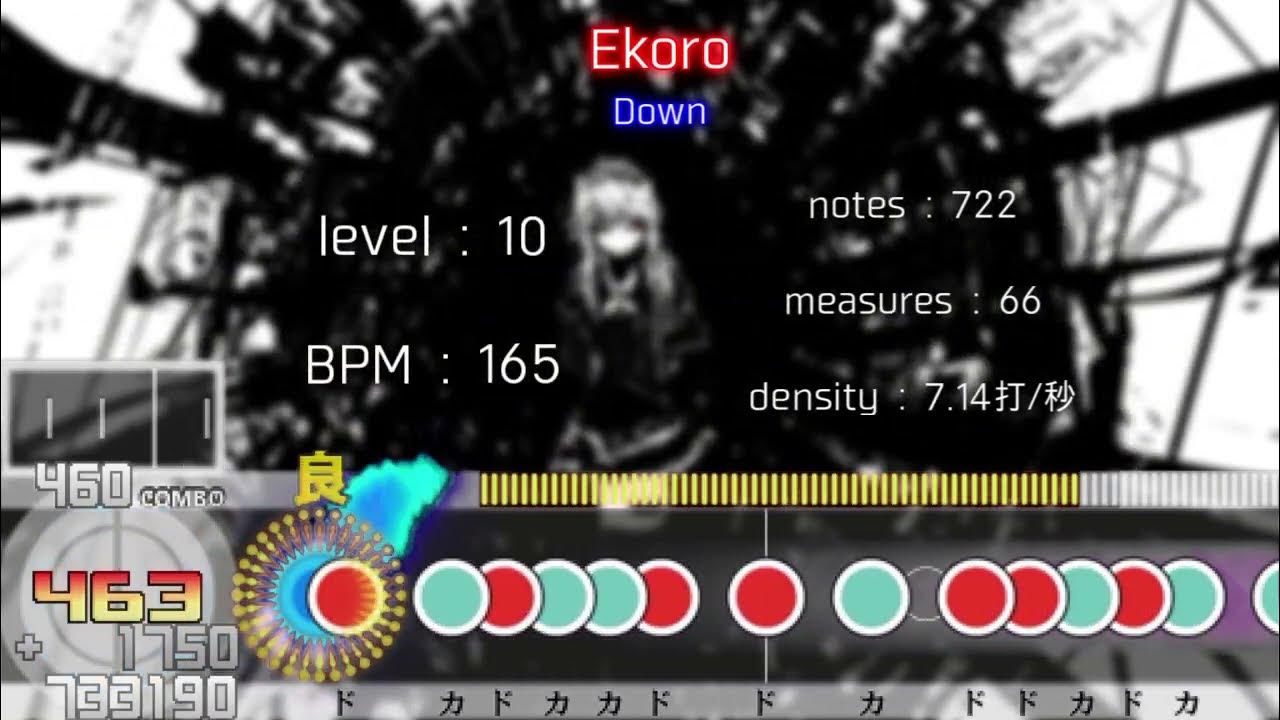 【太鼓さん次郎】ekoro【創作譜面】[down] Youtube
