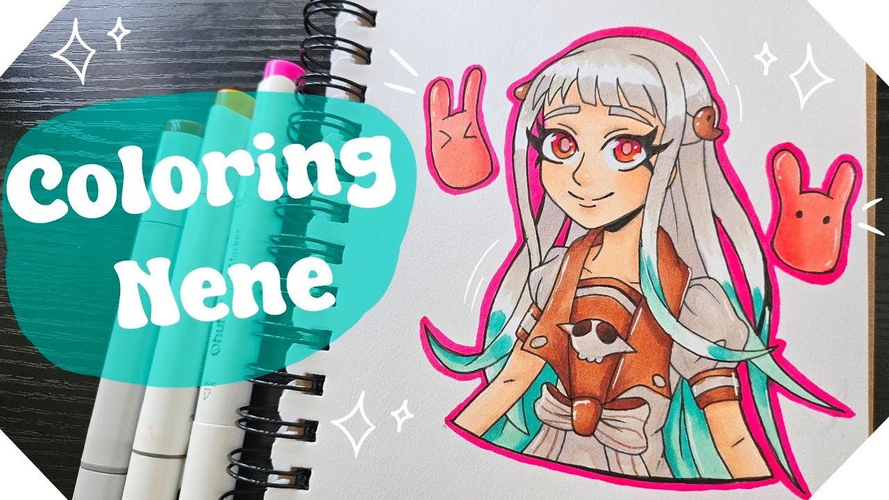 Drawing Nene With Alcohol Markers ️ - YouTube