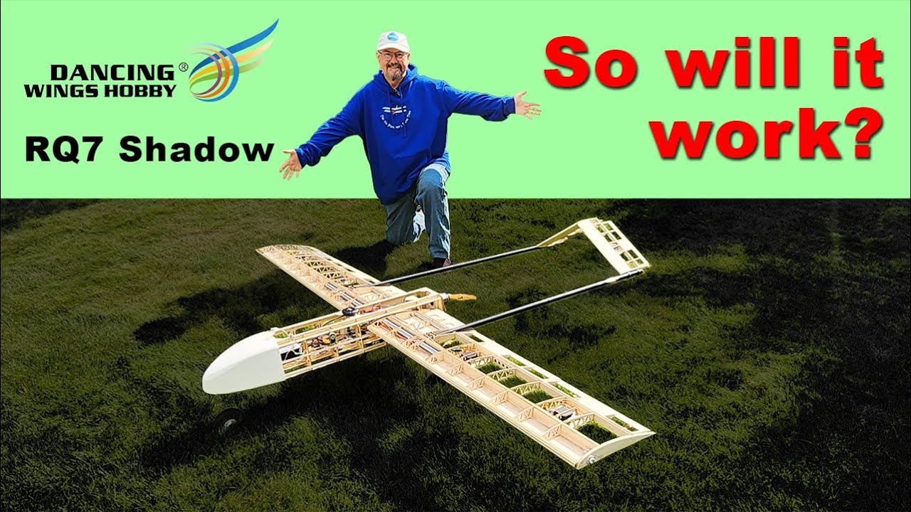RQ-7 Shadow RC hobby drone kit build - so will it work? - YouTube