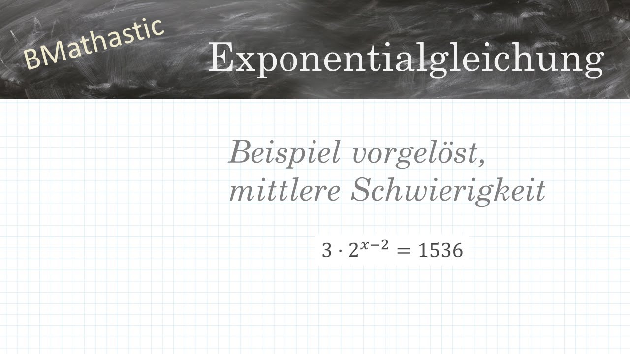 Exponentialgleichung - Beispiel - YouTube