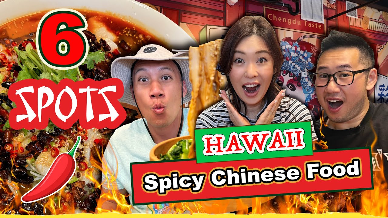 ULTIMATE Spicy CHINESE FOOD Tour in HAWAII! Can Amanda and Felix handle ...