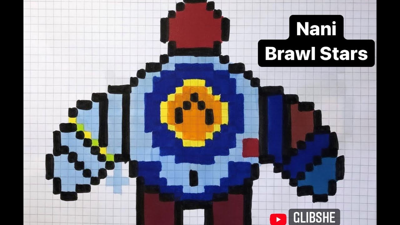 How To Draw Nani Brawl Stars #drawing #shorts #pixelart #brawlstars ...