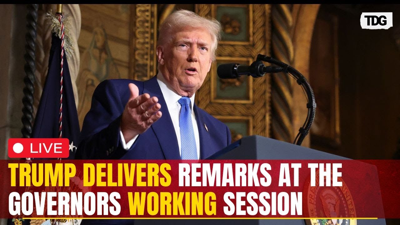 Donald Trump Live: US President Donald Trump delivers remarks at the ...