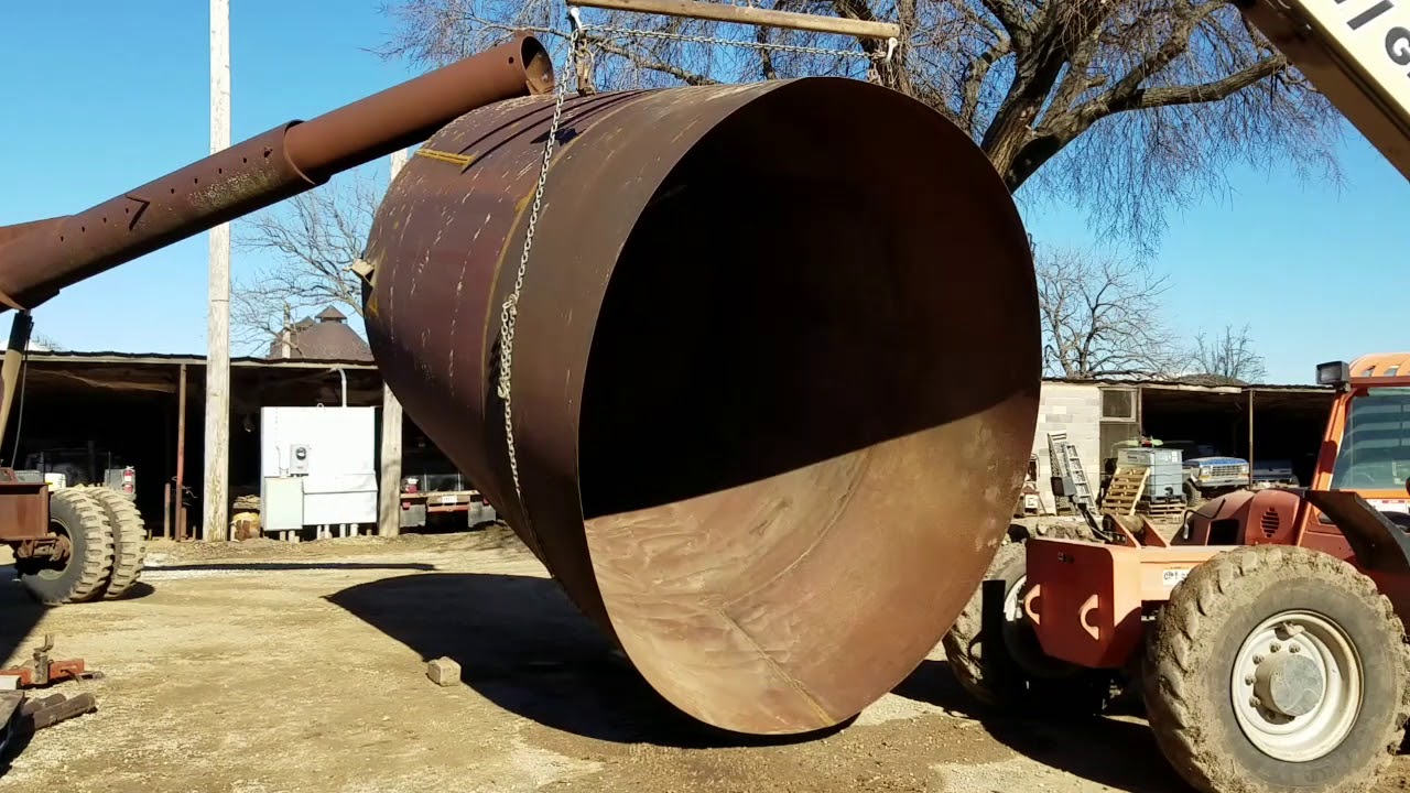 Grandpa's homemade 1960 grain bin modified and repurposed - YouTube