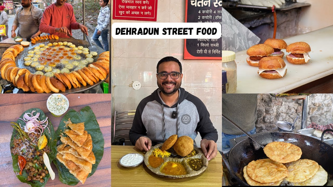 DEHRADUN STREET FOOD | Bun Tikki, Katlambe Chole, Kachori Sabzi and ...