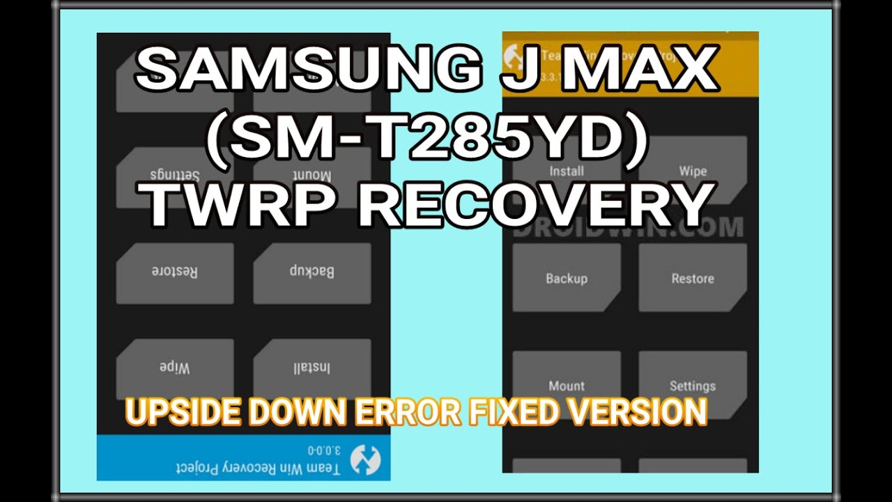 TWRP For Samsung J Max tab sm-t285yd | Invert touch fix & internal ...