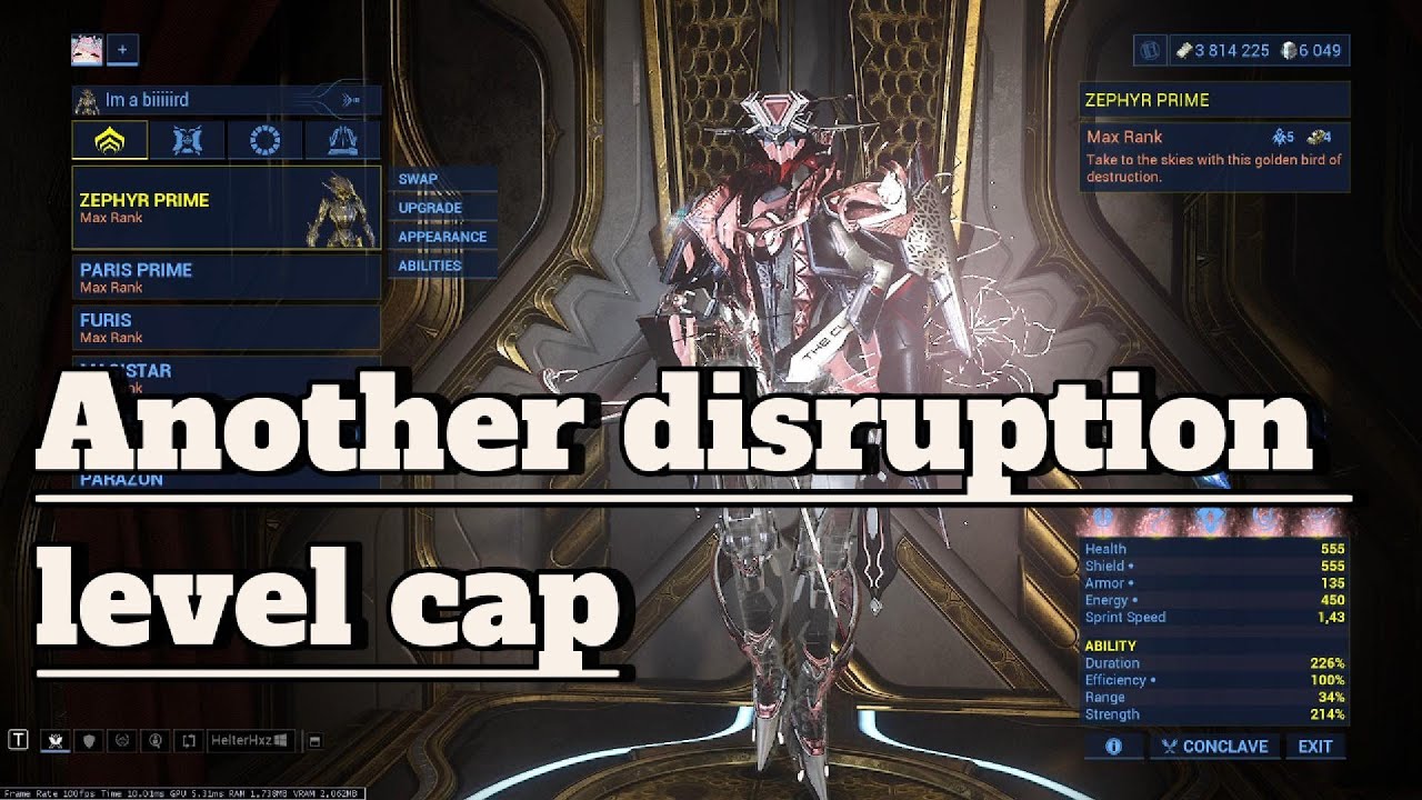 Warframe | Disruption level cap with Zephyr | SP Kappa Disruption Group ...