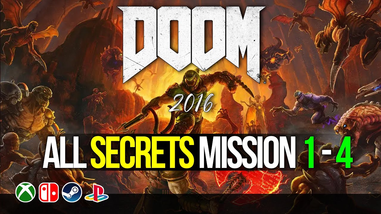 DOOM 2016: Secrets Locations Guide - Missions 1-4 - YouTube