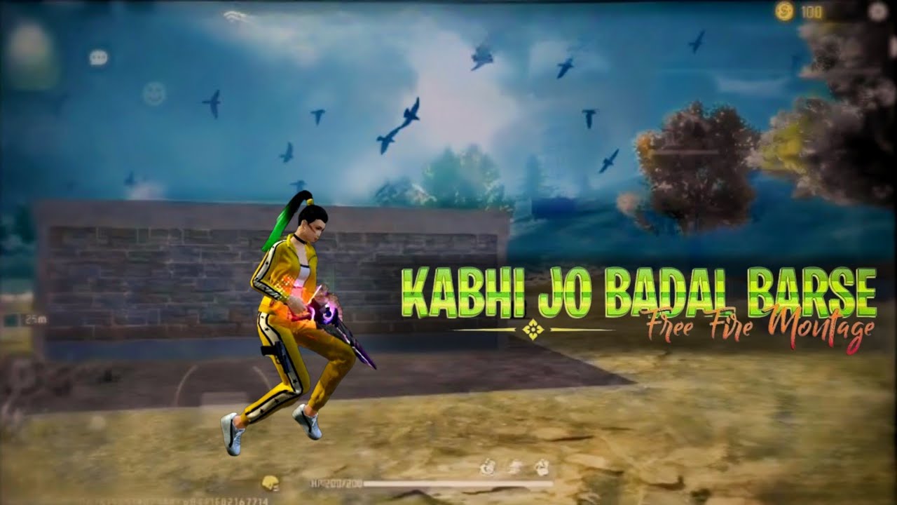 Kabhi Jo Badal Barse🌧-Free Fire Best Sync Montage | FF Montage Editing | FF Montage Song - YouTube