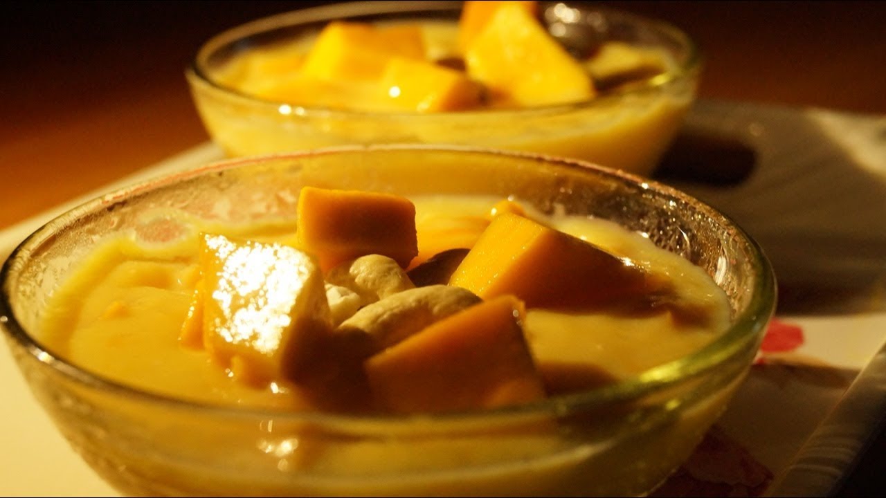 Mango-Custard Pudding | Mango Pudding | Easy Home Made Pudding - YouTube