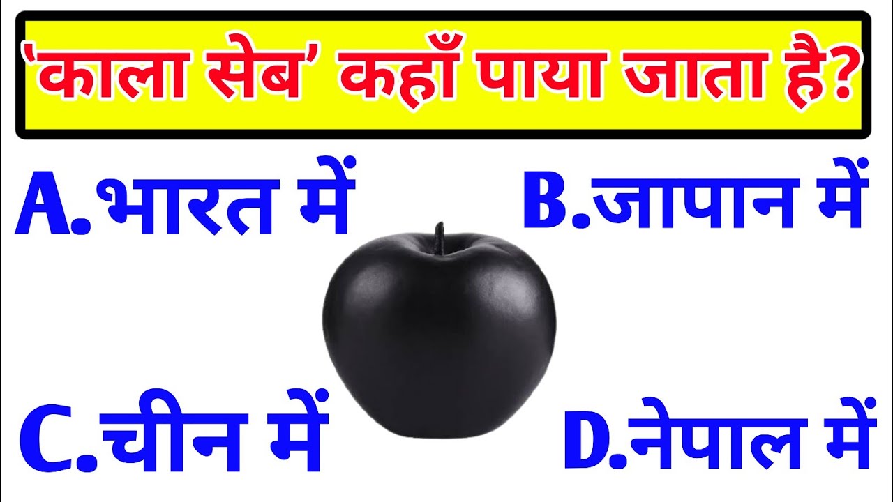 Gk Quiz | Where is black apple found?/general knowledge | gk very imp ...